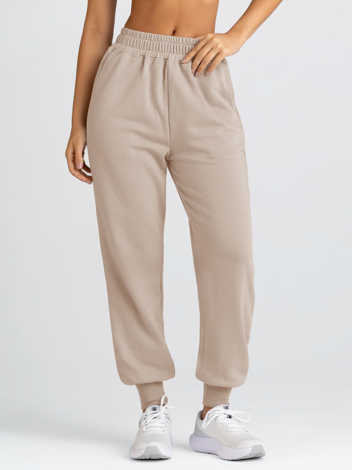 AUTOMET Womens Baggy Sweatpants Trendy Y2k Joggers Pants Lounge Winter Clothes Outfits Fashion Khaki