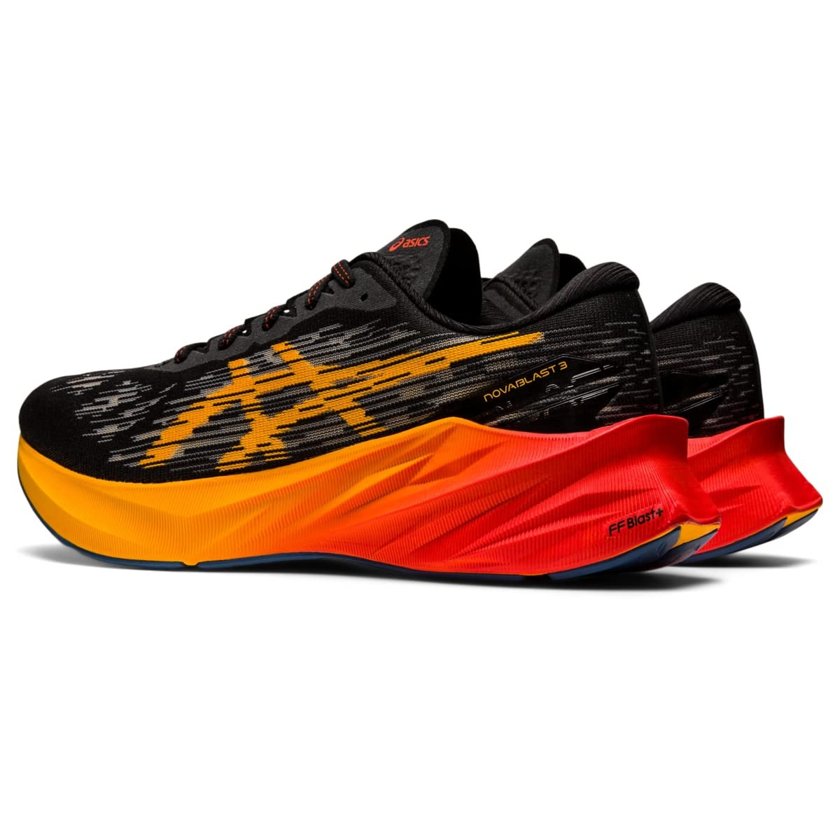 ASICS Men's NOVABLAST 3 LITE-SHOW Running Shoes, 12.5, BLACK/NEW LEAF