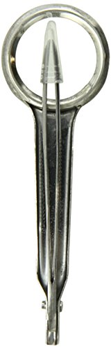 TAMSCO Tweezers Pointed with Magnify Glass 4-Inch, Magnify Tweezers, 5 Times Genuine Magnify, Stainless Steel Tweezers, Precision Points, Great for Finding Ticks