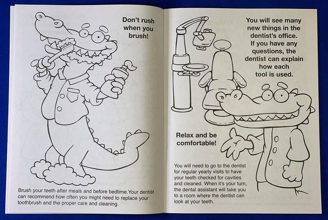 ZOCO - It's Tooth Time - Educational Coloring Books for Kids (25 Bulk Pack, Without Crayons) - Dentist Toys for Kids - Dental Office Supplies