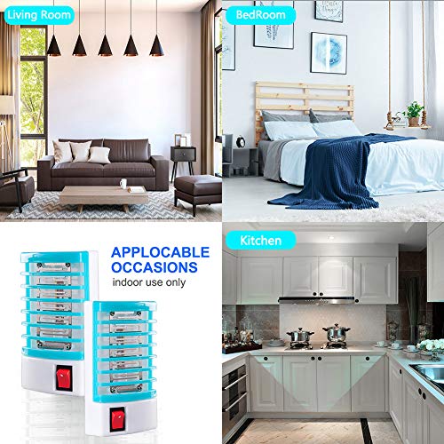 Bug Zapper, Fruit Flies Trap, Electric Mosquito & Fly Zappers/Killer - Insect Attractant Trap Powerful Little Gnats, Hangable Mosquito Lamp for Home, Indoor, Outdoor, Patio (Blue)