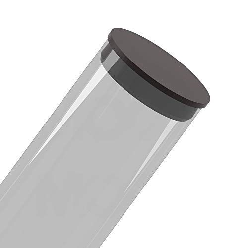 Round Polypropylene Plugs - Round Tube Plug - For Cleartec 1-1/4" Tubes - Black PP MOCAP PRP1.250BLK (qty50)