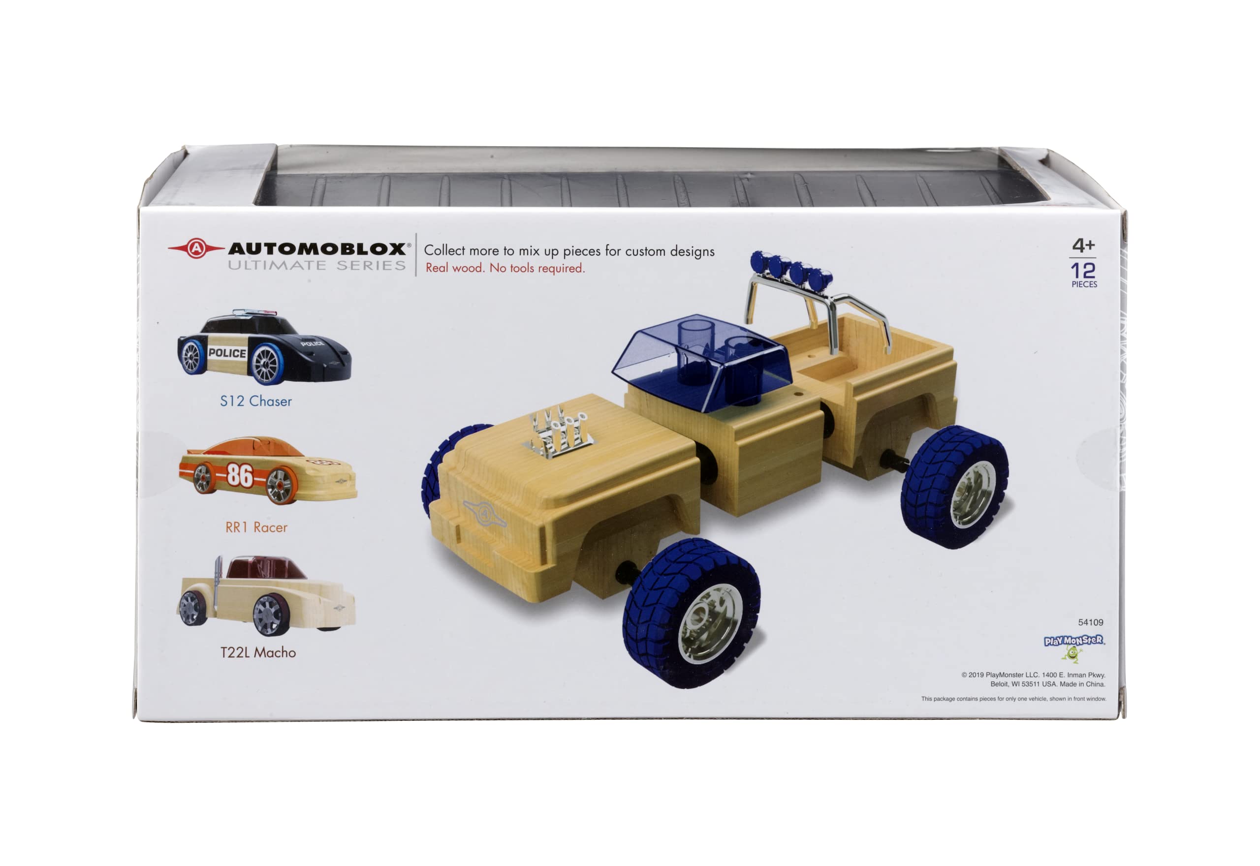 Automoblox Ultimate MT-1 Brawler β Wooden Mix-and-Match Truck β Build and Rebuild β Ages 4+