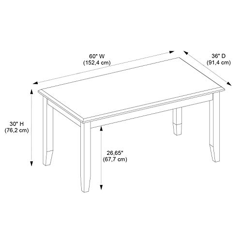 Powell Furniture Jane 5 Piece Dining Set, White