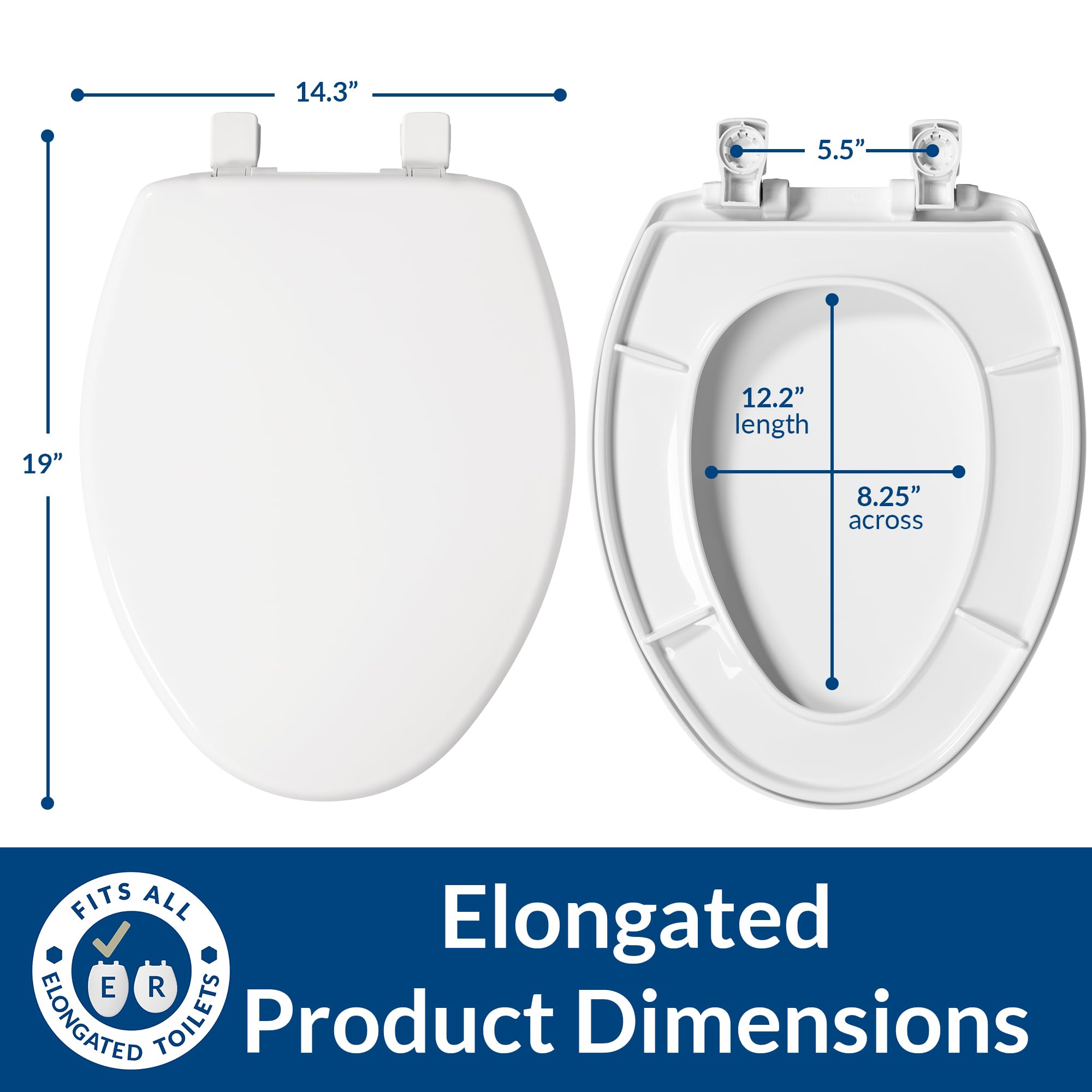 BEMIS 7300SLEC 346 Toilet Seat will Slow Close and Removes Easy for Cleaning, ELONGATED, Biscuit/Linen