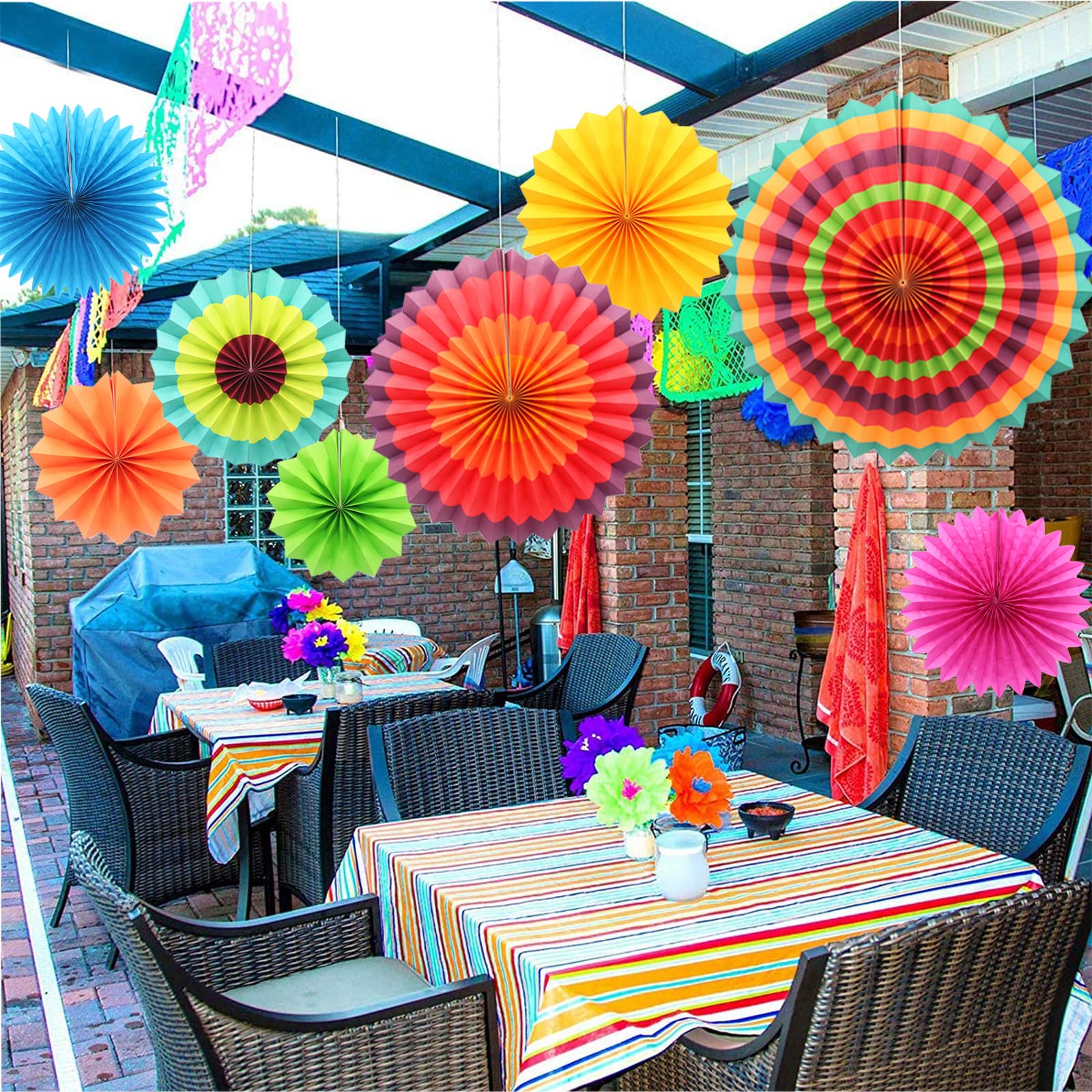 Party Hanging Paper Fan Set, Paper Flower Balls, Birthday Parties, Wedding Events, Holiday Decorations