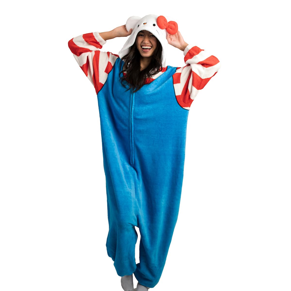 Bioworld Hello Kitty & Friends Hooded Hello Kitty Kigurumi Cosplay Union Suit-XXL
