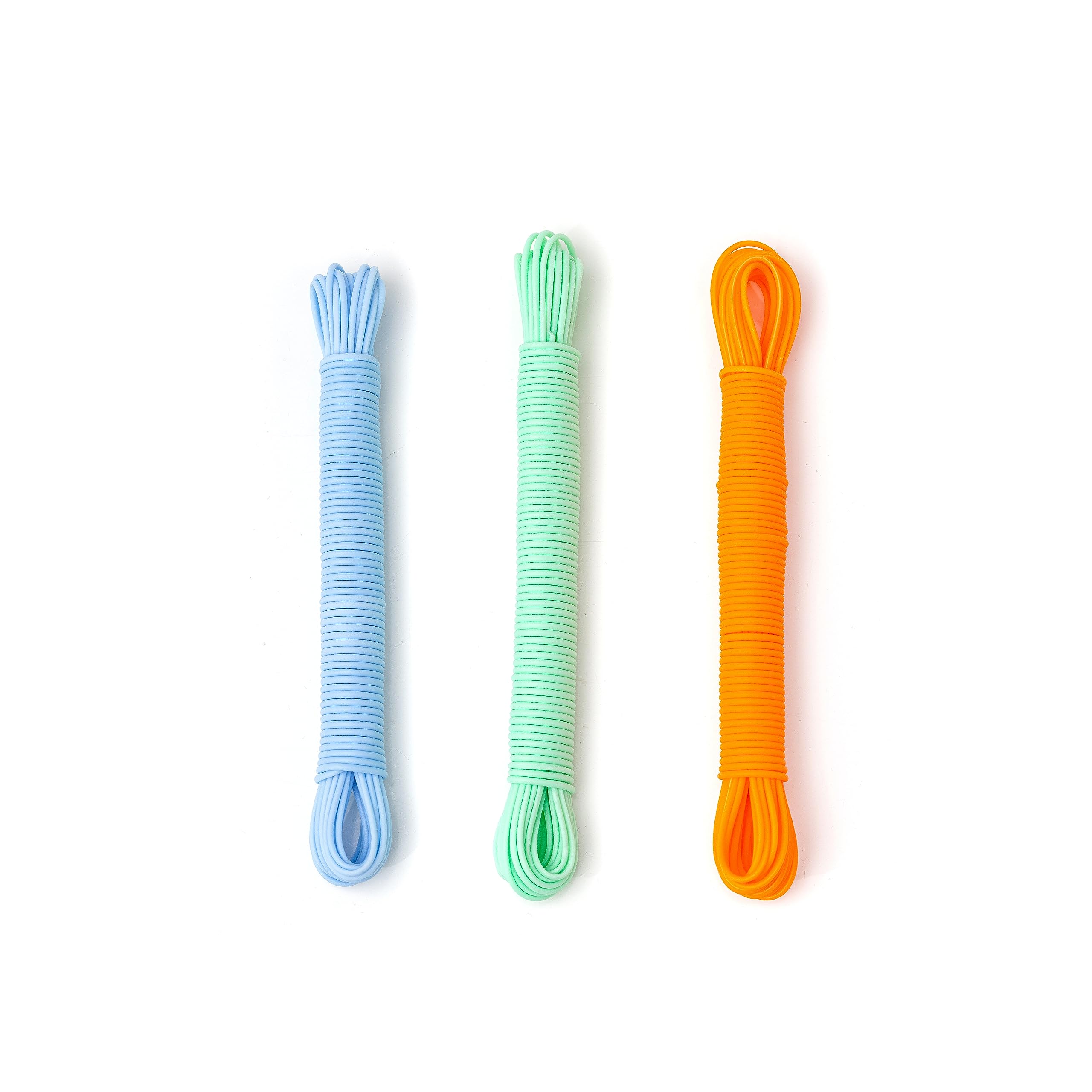 Clothes Line Ropes 49 Ft - Indoor & Outdoor Clothesline 3 Pcs - Plastic Laundry Line - Clothes Lines for Hanging Clothes