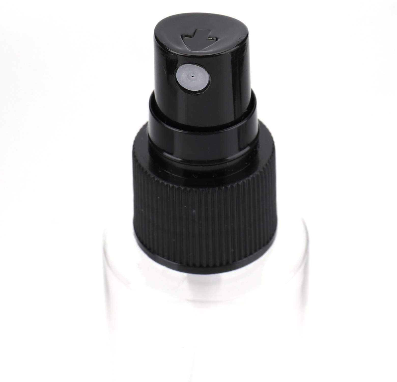 Bekith 30 Pack 2 oz Clear PET Spray Bottles with Black Fine Mist Sprayer for Essential Oils, Travel, Perfumes, Reusable Empty Liquid Containers with 6pcs Funnels and 48pcs Labels