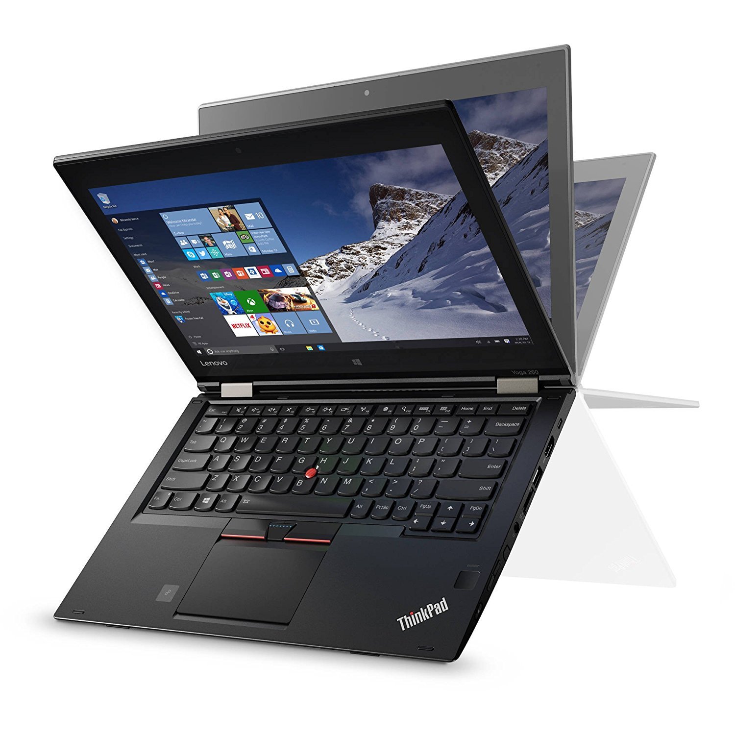 Lenovo Thinkpad Yoga 260 2-in-1 Business Laptop - 12.5" IPS Touchscreen (1366x768), Intel Core i5-6200U, 180GB SSD Opal2, 8GB DDR4, Backlit Keyboard, Windows 10 Professional 64-bit - Black