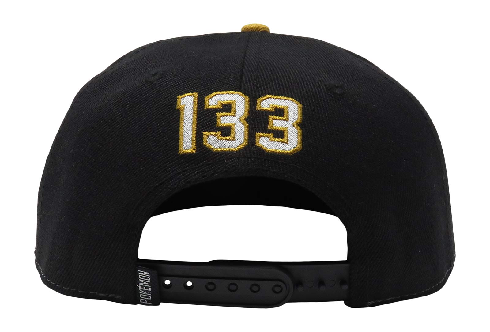 Bioworld Pokemon Eevee Embroidered Snapback Cap Hat Licensed Black