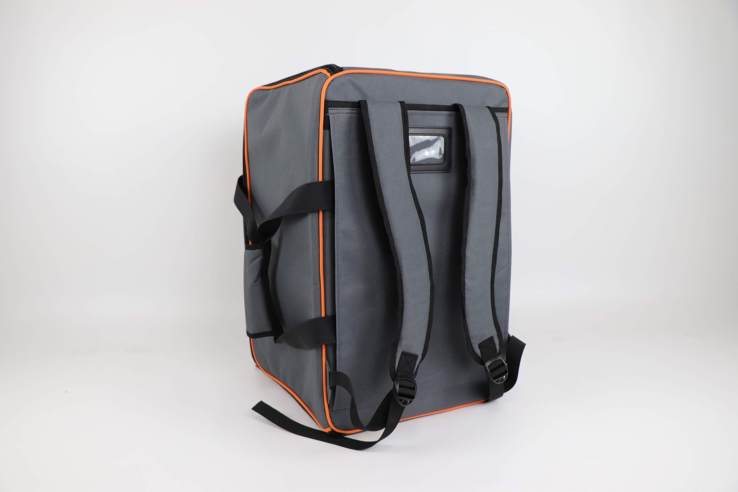 Board Game Bag Bundle - 1 Board Game Bag [Backpack/Luggage Slip/Padded] - (Oxford Gray) & 1 Lightweight Bag - Red [Dual Layer Non-Woven Fabric/Carrying Handle/Zippered Lid]