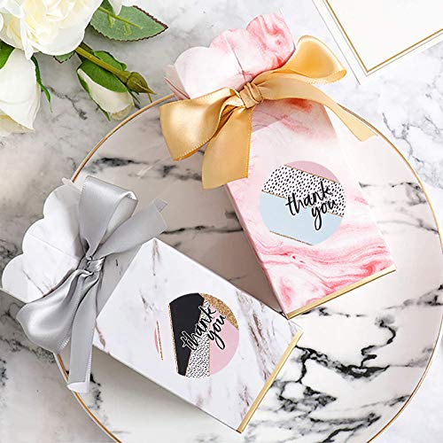 Big Thank You Stickers 500pcs A Roll, 2 inch Small Business Label 8 Designs Large Paper Mail Stickers for Envelope Gift Box