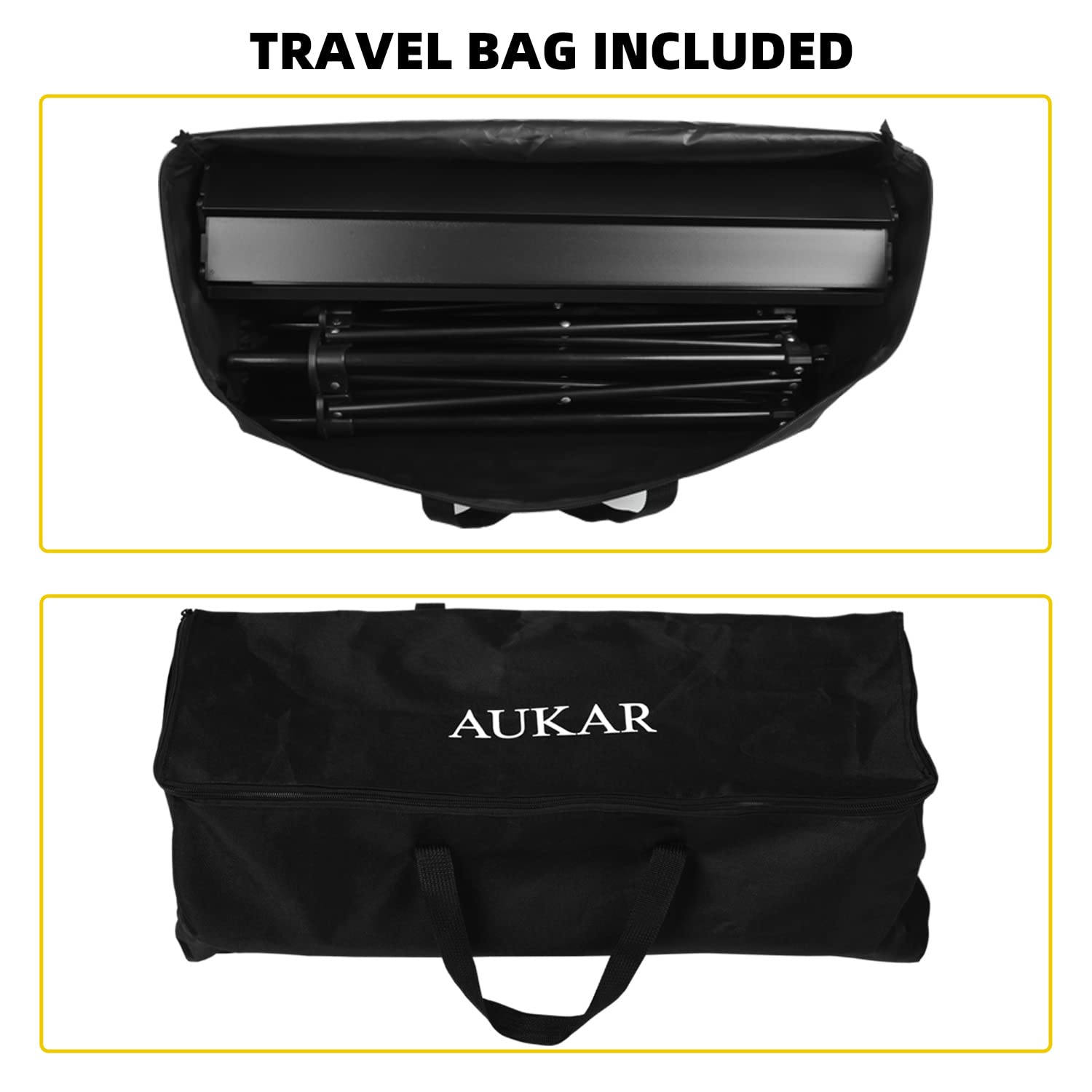 AUKAR Camping Table - Outdoor Portable Picnic Folding Table - Light Weight Foldable with Storage Carrying Bag - for Camp, Picnic, Travel, Beach
