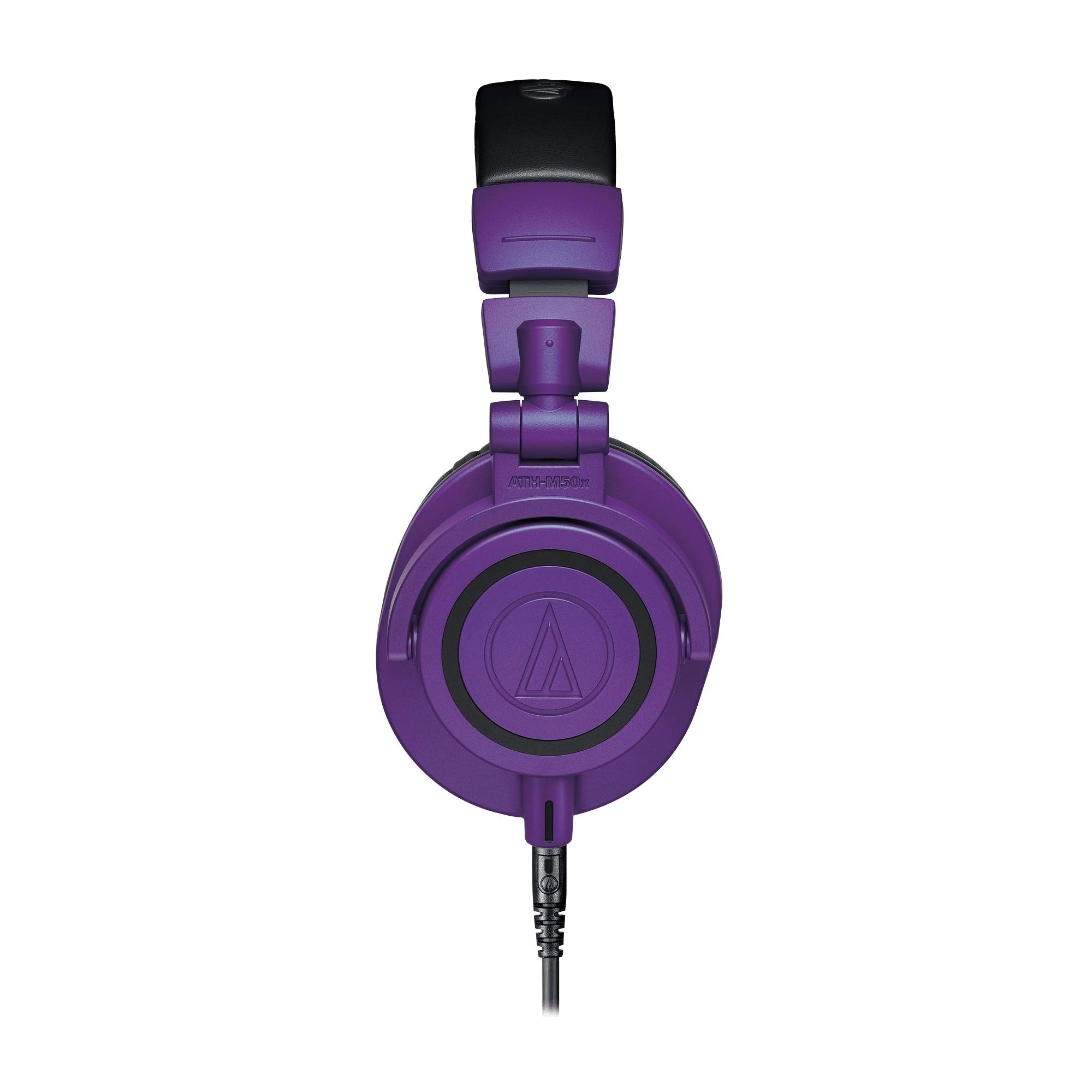 Audio-Technica ATH-M50xPB Professional Studio Monitor Headphones, Purple/Black Purple / Black