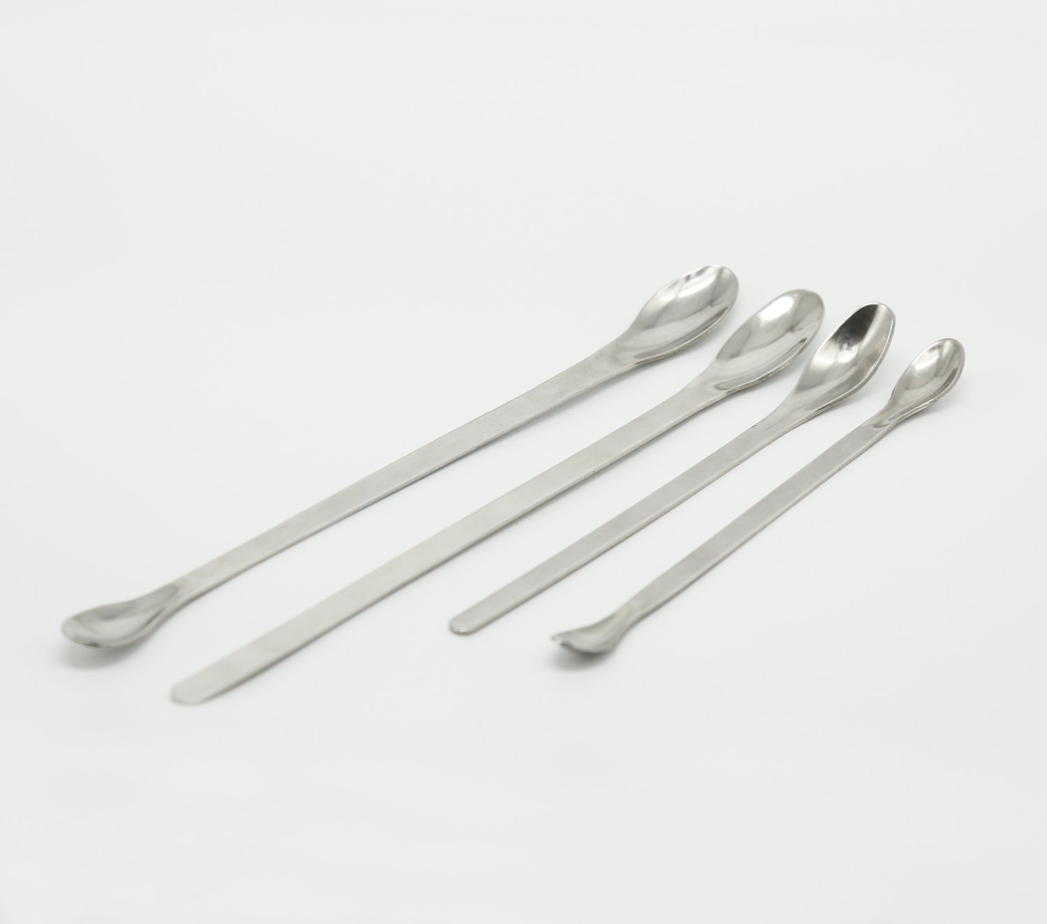 Stainless Steel Micro Scoop Reagent Lab Sampling Spoon Lab Spatulas Scoop Bar Spoon Medical Pharmacy Mini Micro Spoon Scoop 2Pcs for 22cm 2 Pcs for 16cm