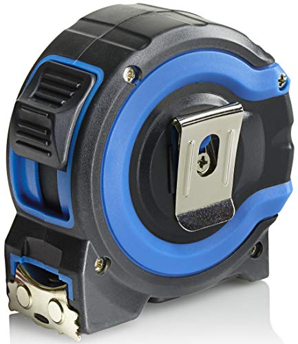 Benchmark - 3 Pack - 25 ft Tape Measures - Easy to Read Fractions to 1/8th inch - Magnetic Claw Tip - Thumb and Quick Lock - Autowind - Belt Clip