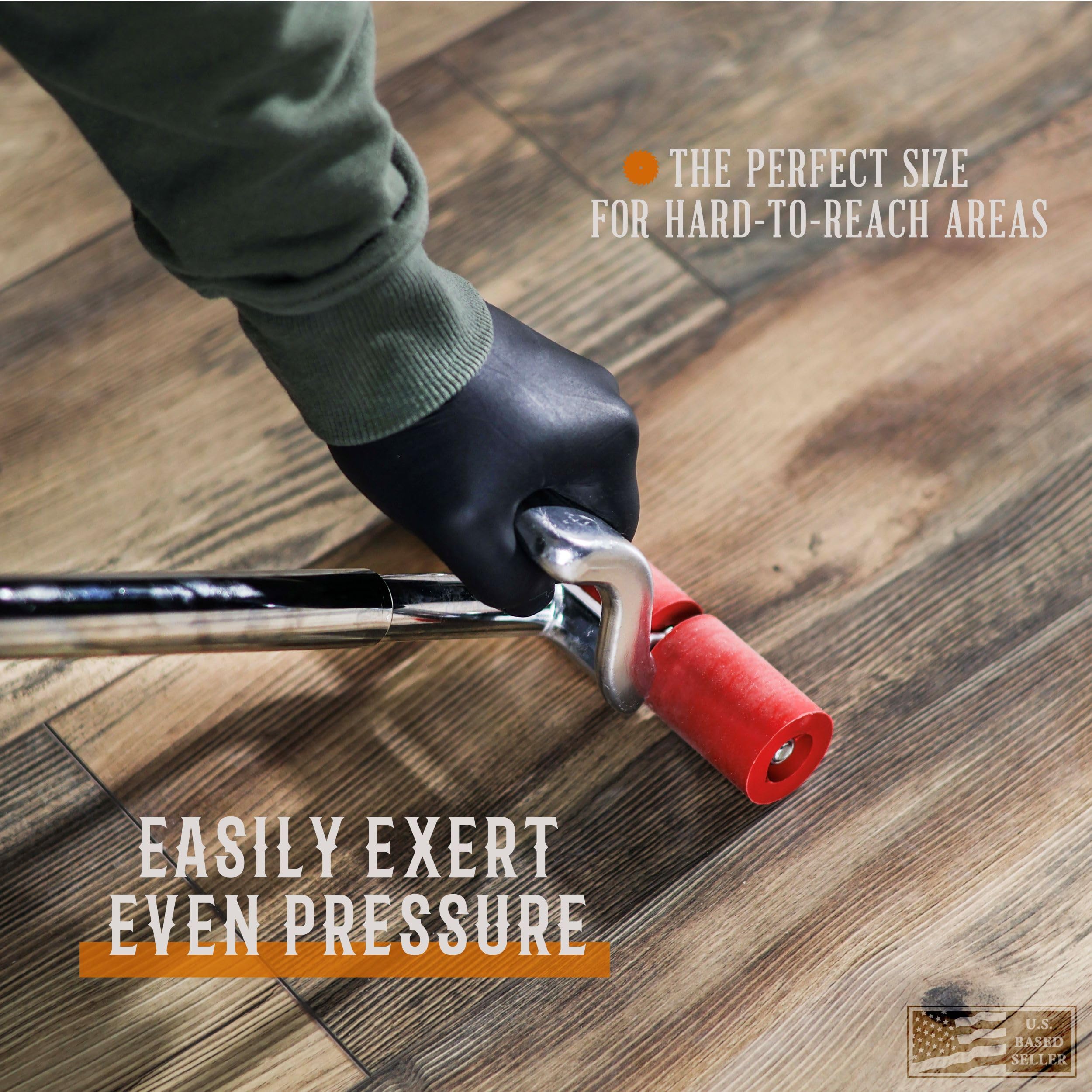 DCT Heavy-Duty Flooring Seam Press Roller, Extendable from 17in to 27in β Laminate, Vinyl, Carpet, Tile, Linoleum Floor