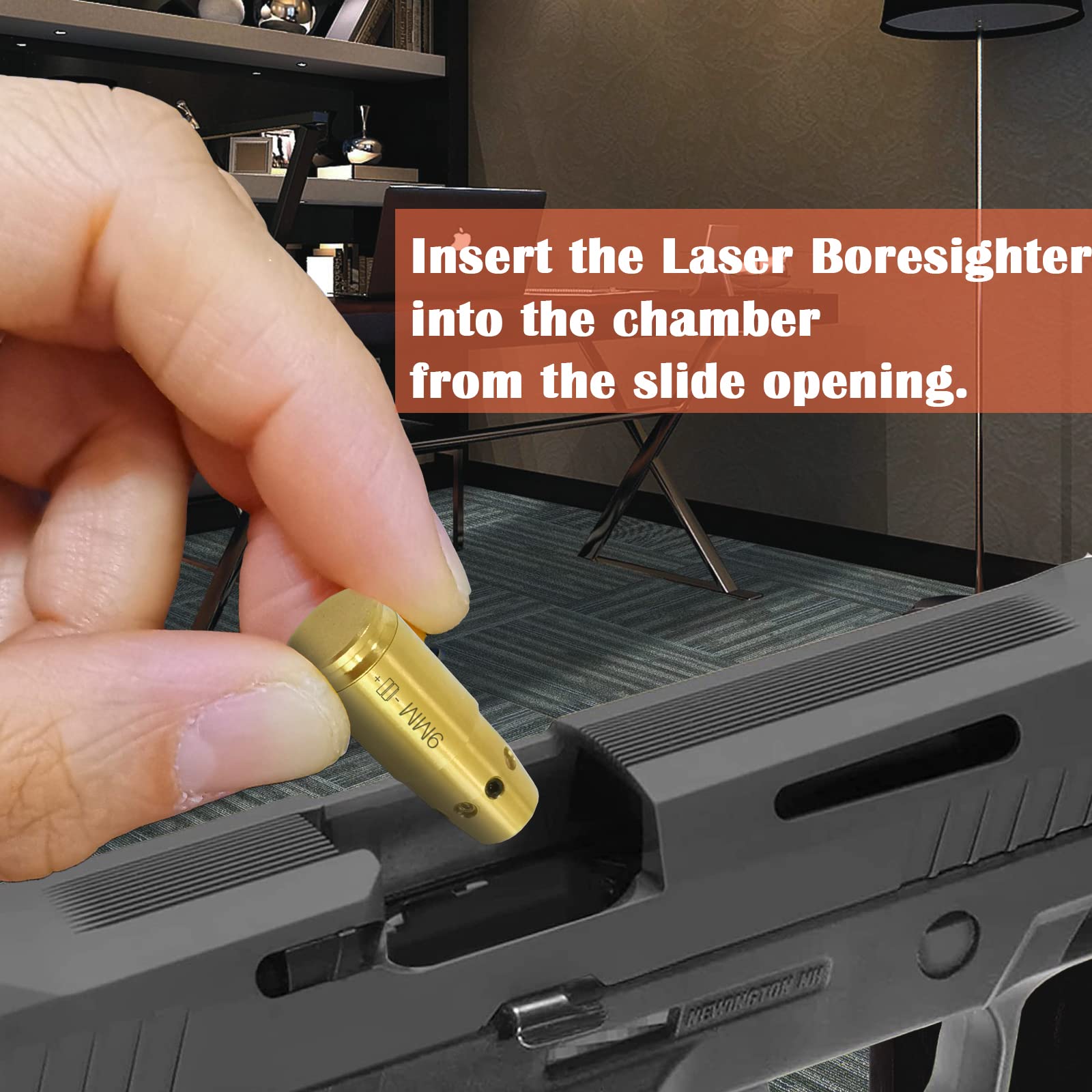 Bayattoo Bore Sight 223REM and 9mm Laser Sight Red Dot Boresighter with 9pcs Batteries (5.56MM+9MM)
