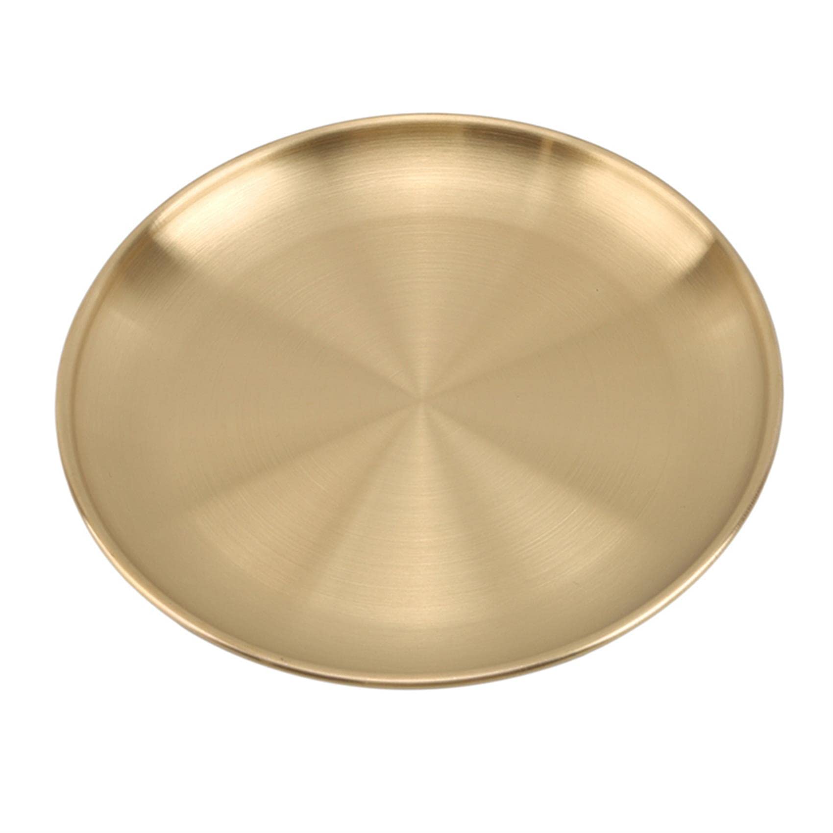Bayetss Stainless Steel Round Dishes Round Pizza Pan Pizza Tray Barbecue Dish Pizza Baking Sheet Bakeware for Baking Camping,20cm