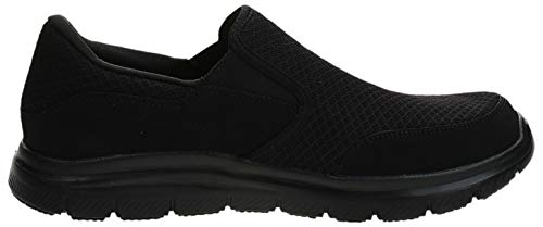 Skechers Men's Black Flex Advantage Slip Resistant Mcallen Slip On - 9.5 D(M) US