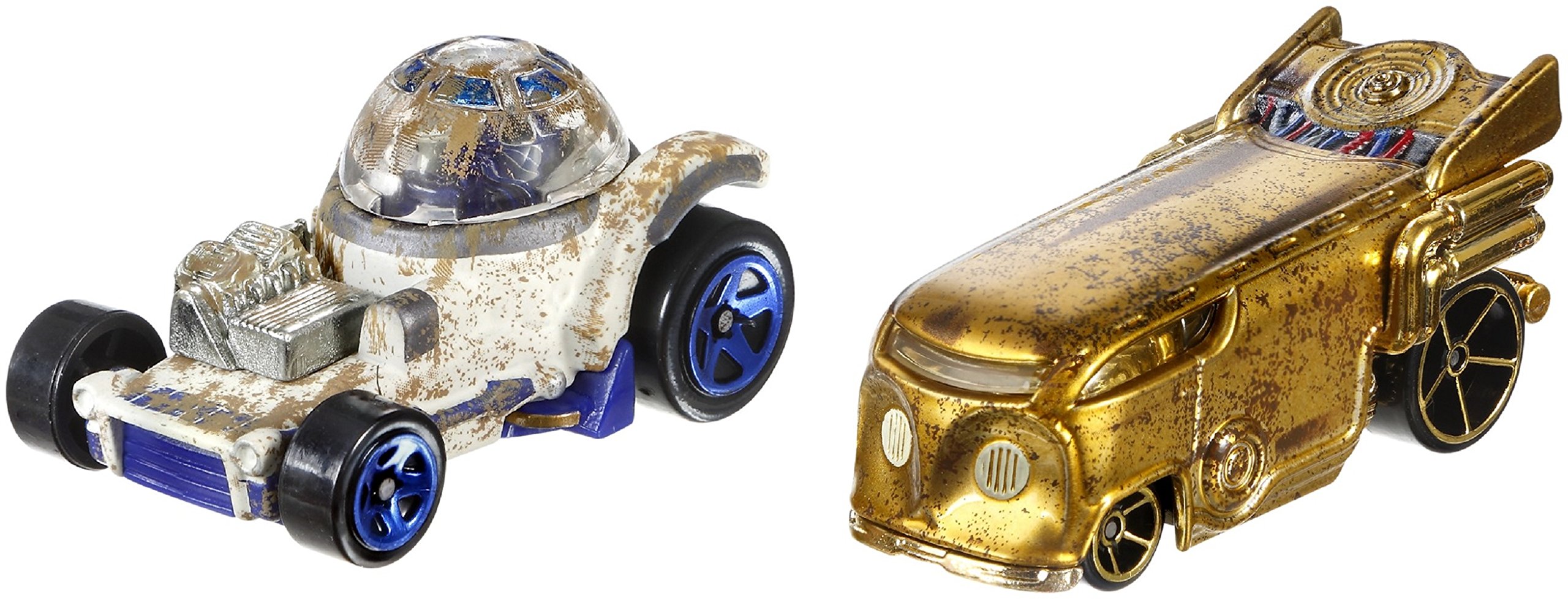Hot Wheels Star Wars Rogue One Battle Damaged C-3P0 and R2-D2 Character Car (2-Pack)