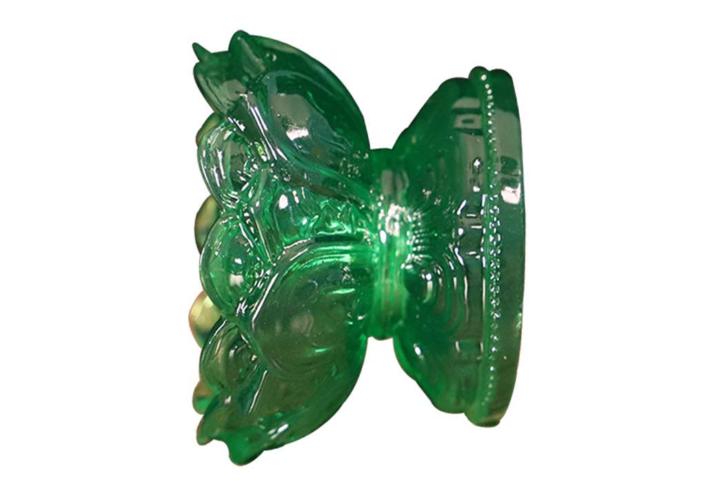 Hand Held Prayer Wheel Holder/Resin Lotus Shaped Hand Held Prayer Wheel Base Display Stand - Tibet Tibetan Buddhism Buddha Prayer Wheel Display Stand(NO Prayer Wheel) (Green)