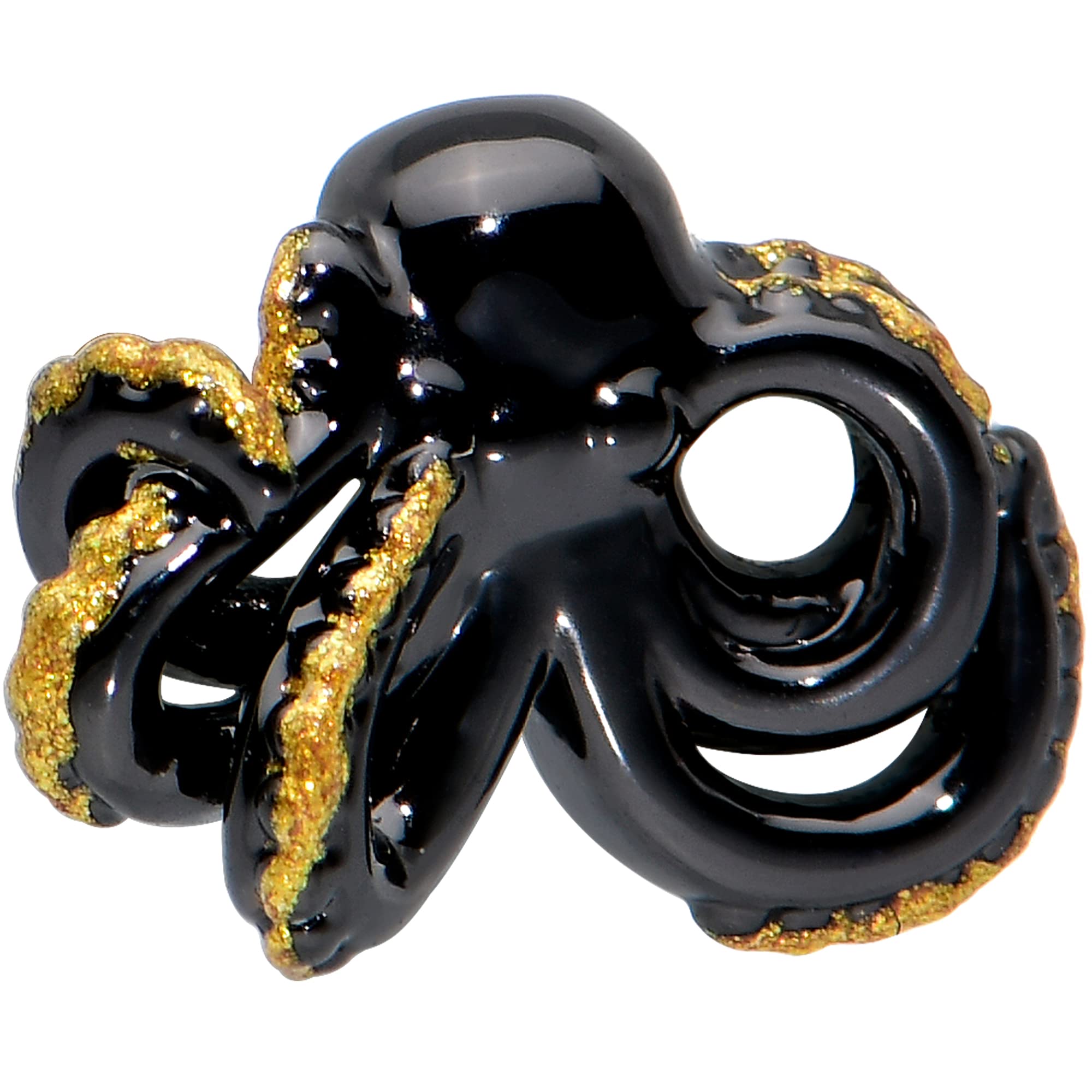 Body Candy Womens 20G Black PVD Steel Nose Ring Octopus Nose Stud Nose Bone Body Piercing Jewelry 1/4"