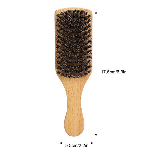 Beard Brush Hairbrush Shaving Brushes, Wooden Double-Sided Extra Soft Horse Mane Hair Professional Beard Brush for Daily Beard Care Men(M)