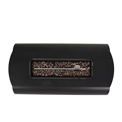 Christopher Knight Home Vernon Outdoor FIRE Pit, Dark Gray + Wood Grain