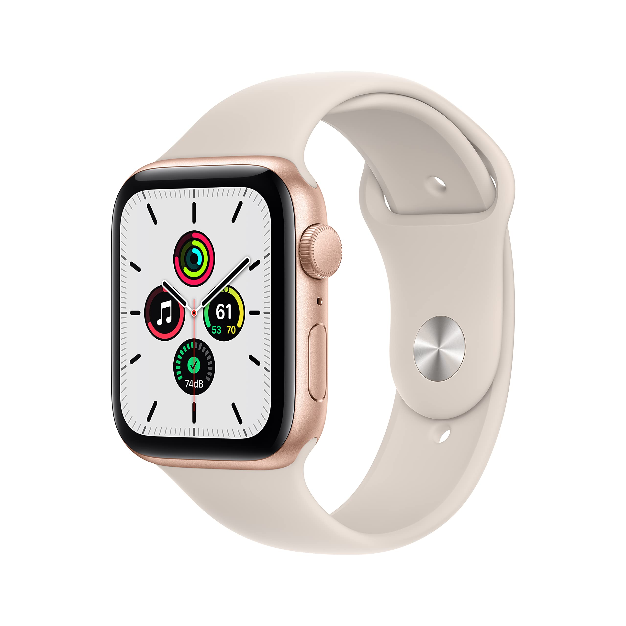 Apple Watch SE 44mm GPS Gold Aluminum Case - Starlight Sport Band