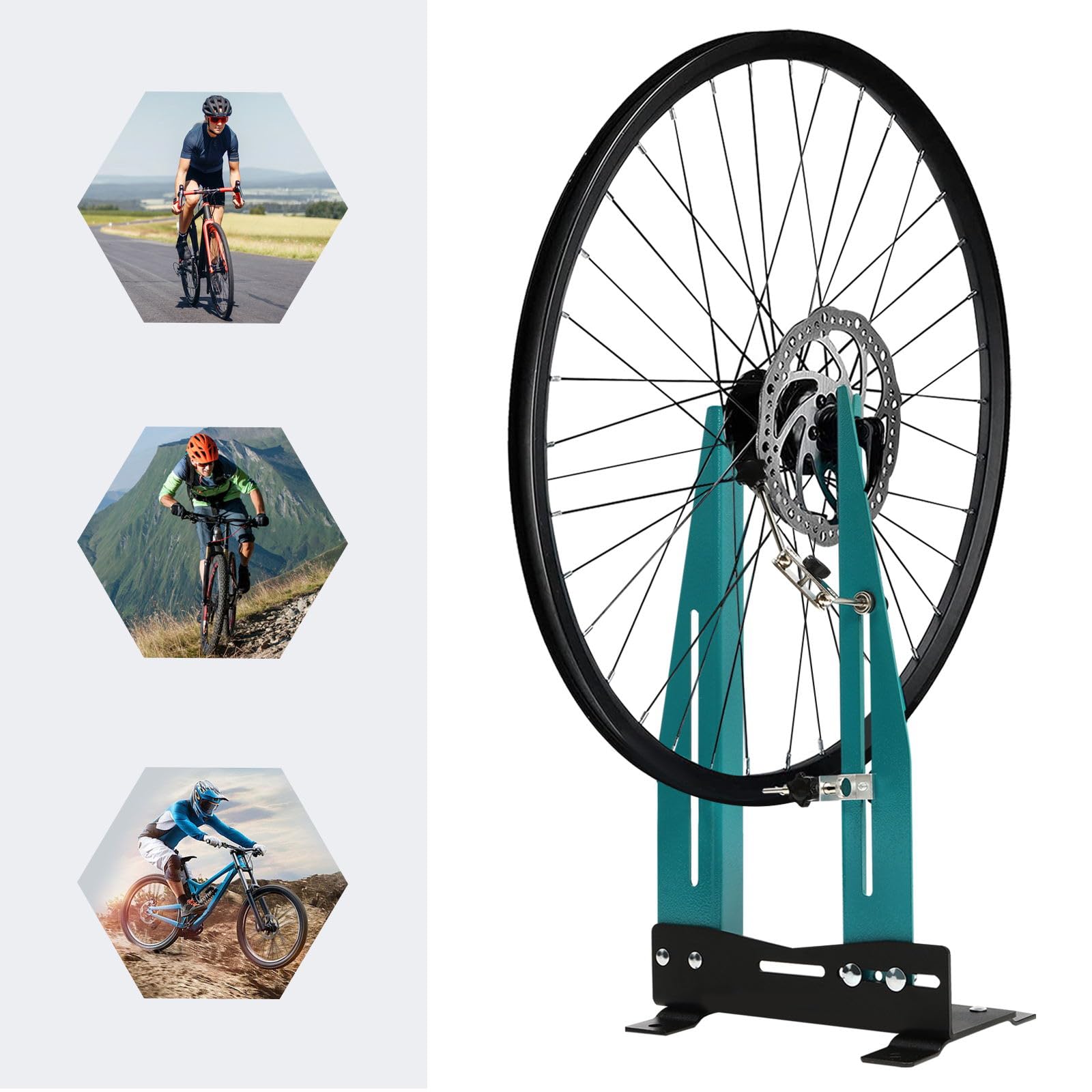 biniliubi Wheel Truing Stand - Professional Bicycle Wheel Maintenance, Removable Multi-function Bicycle Wheel Alignment Repair Tool ,Great Tool for Rim Truing For MTB Road