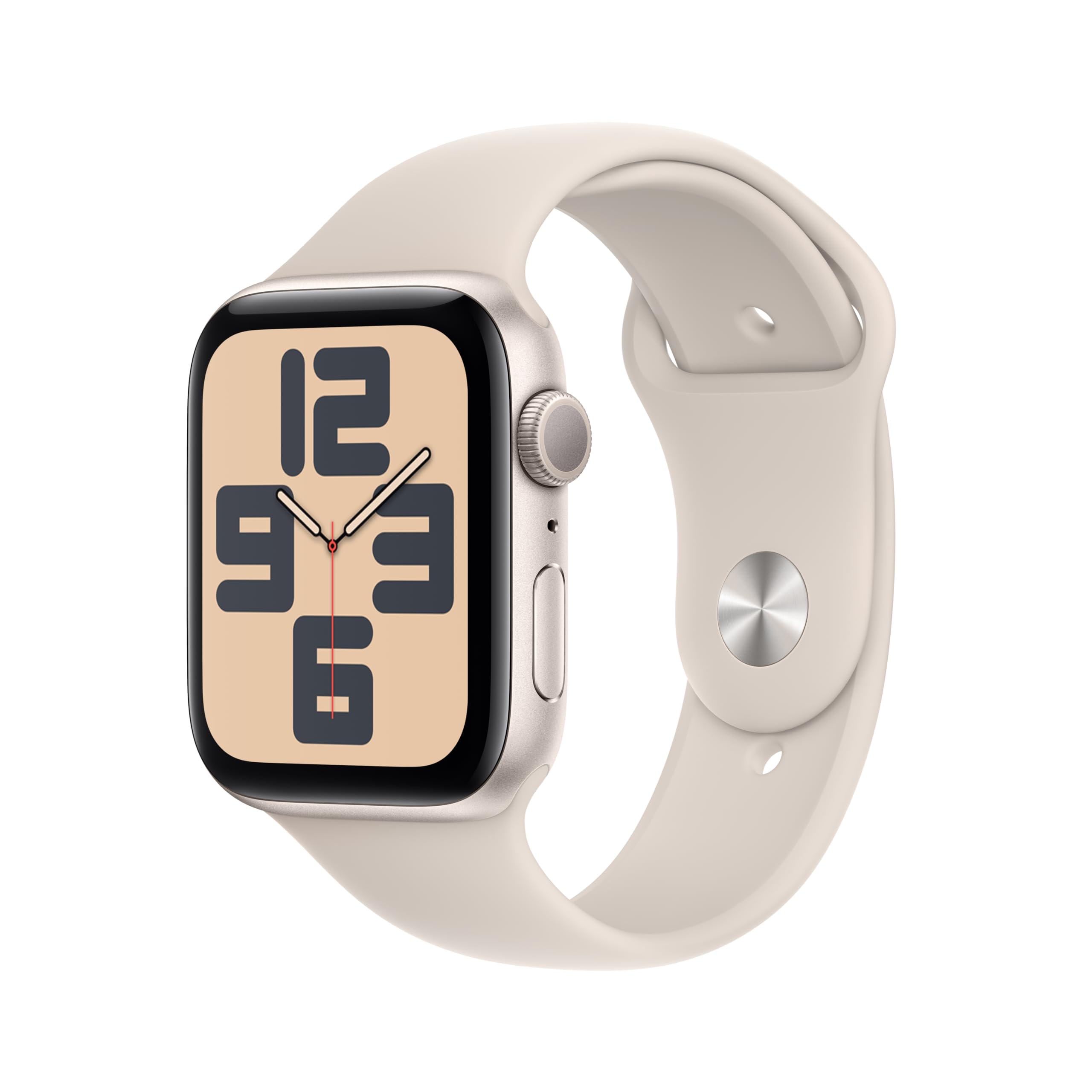 Apple Watch SE GPS 44mm Starlight Aluminum Case with Starlight Sport Band - M/L with AppleCare+ (2 Years)