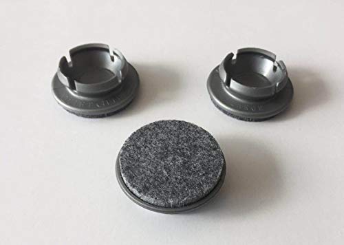 Quiet Glides with Dura Felt | 20 Count | Grey | Heavy Duty | Snaps On School Classroom Chairs and Desks | Eliminates Noise | Prevents Scuffs and Scratches