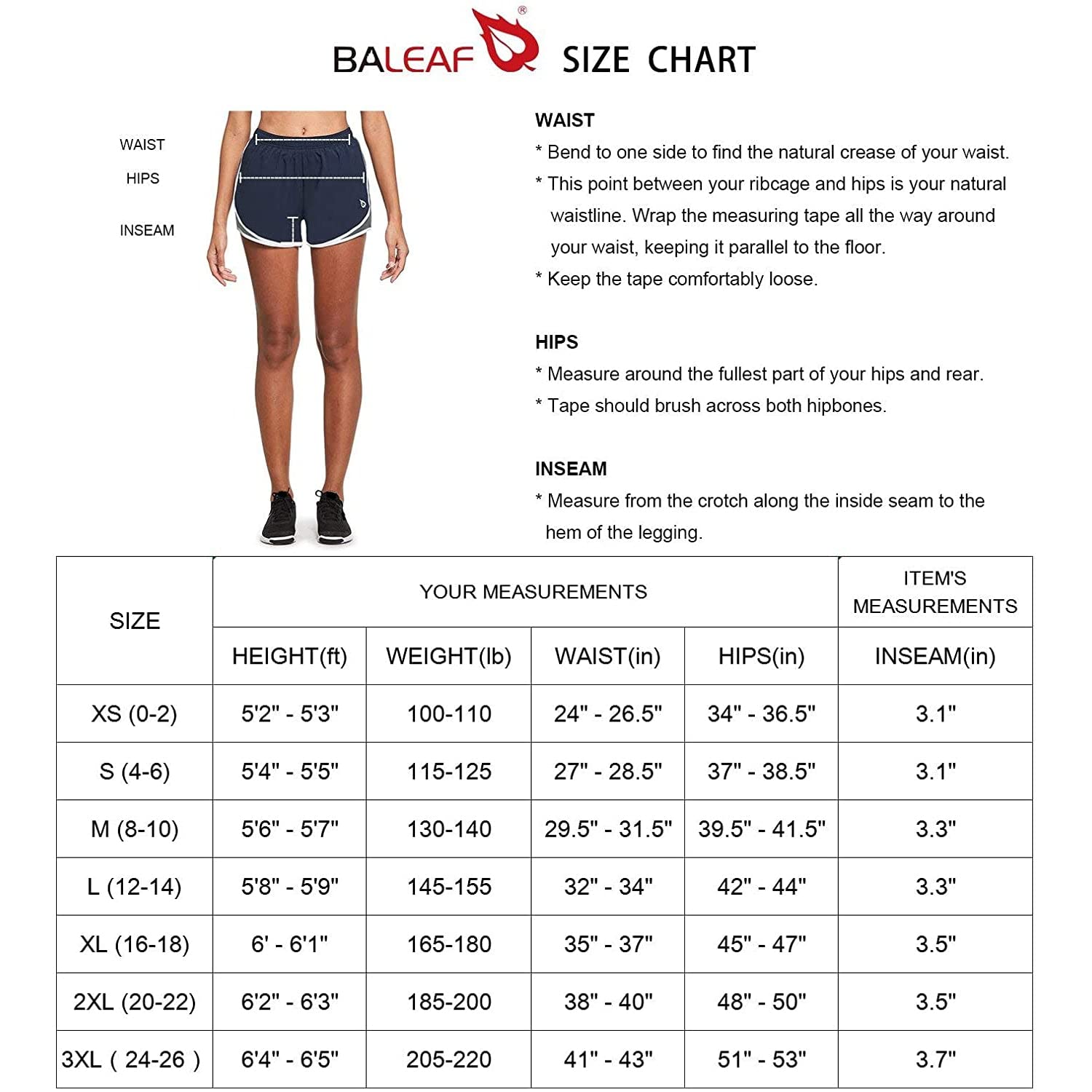 BALEAF Women's 3" Athletic Running Shorts Woven Quick-Dry Gym Shorts with Pockets & Liner Workout Sports Navy/Grey/White Medium