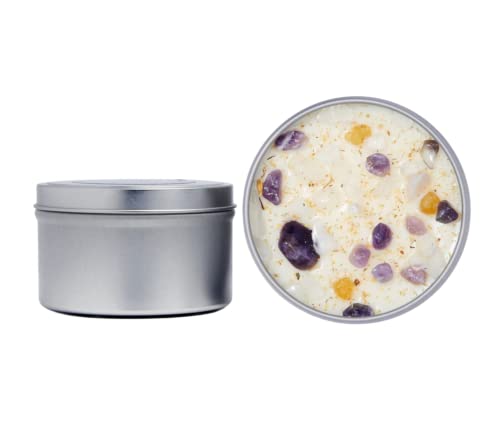 Frankincense & Myrrh Candle by New Moon Beginnings - Winter Holiday Candles - Herb & Crystal Candles - Soy Candle - Christmas Candles