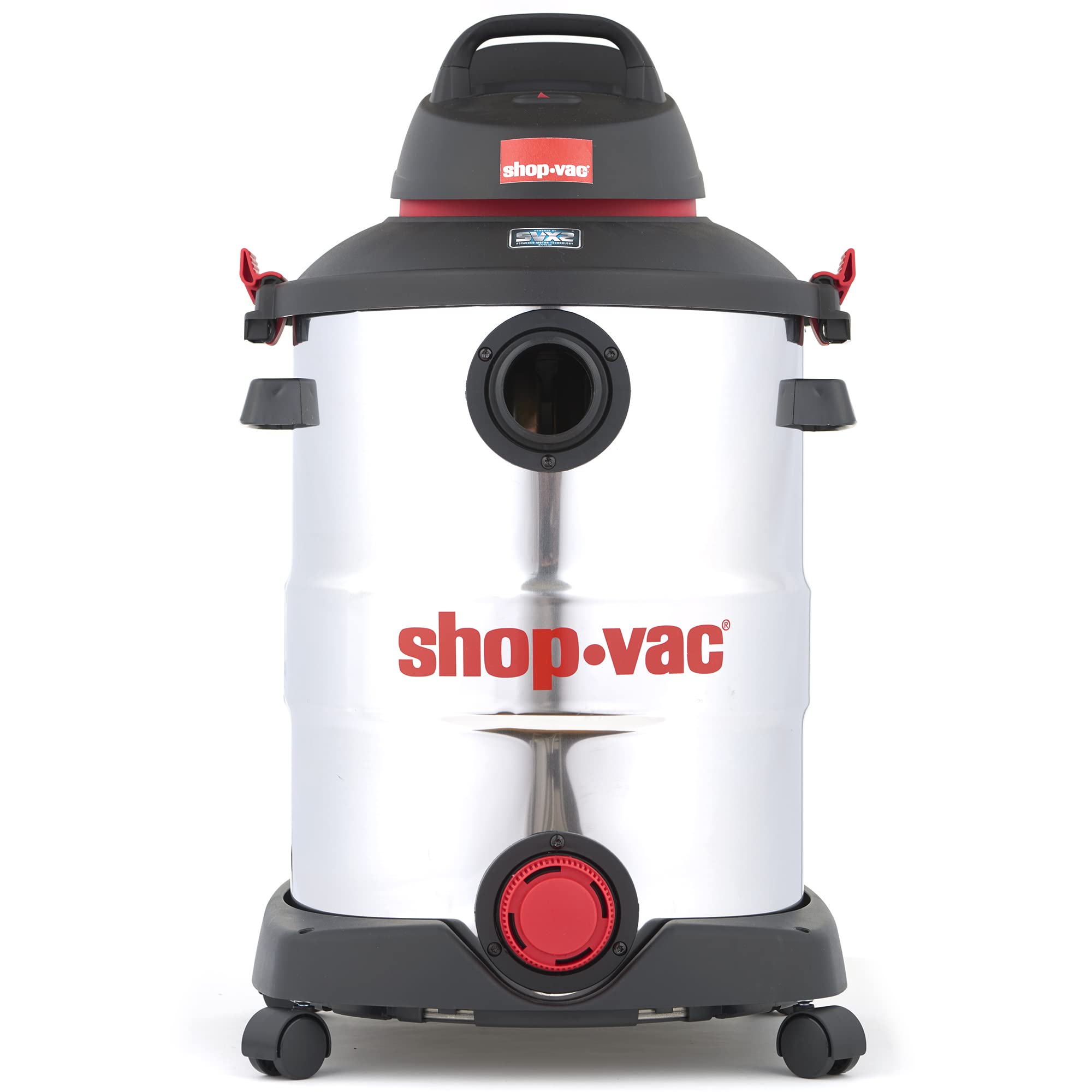Shop-Vac 5989505 12 Gallon Wet/Dry Vacuum, 5.5 Peak HP, SVX2 Motor, Stainless Steel Tank, 2.5 Inch Diameter x 8 Ft Hose, 20 Ft Cord, Blower Feature with Accessories