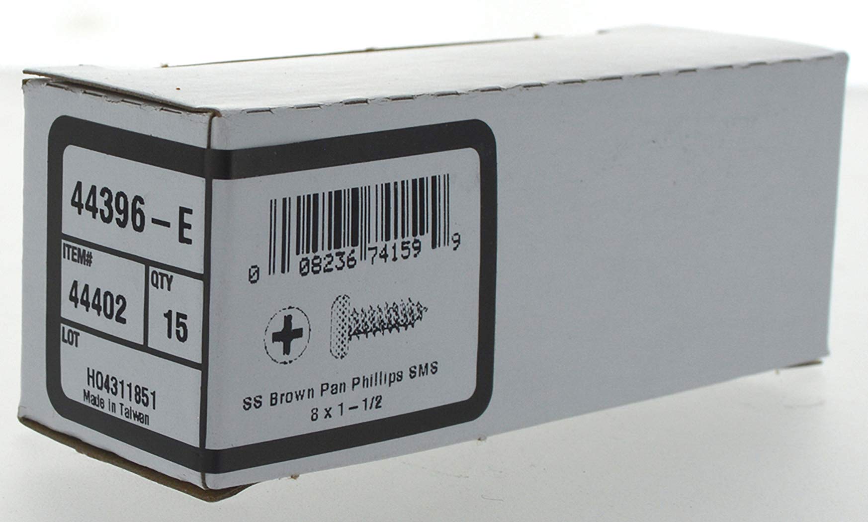 The Hillman Group 44402 8 x 1-1/2-Inch Brown Pan Head Phillips Sheet Metal Screw, Stainless Steel, 15-Pack