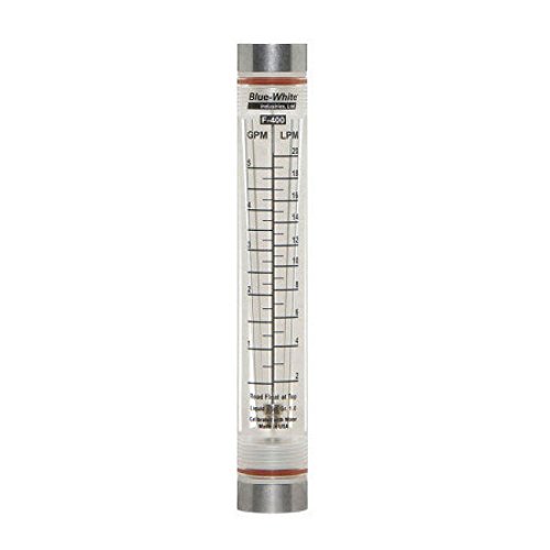 Blue-White F40500LN8 0.5in 0.5 to 5 GPM F400 Flowmeter