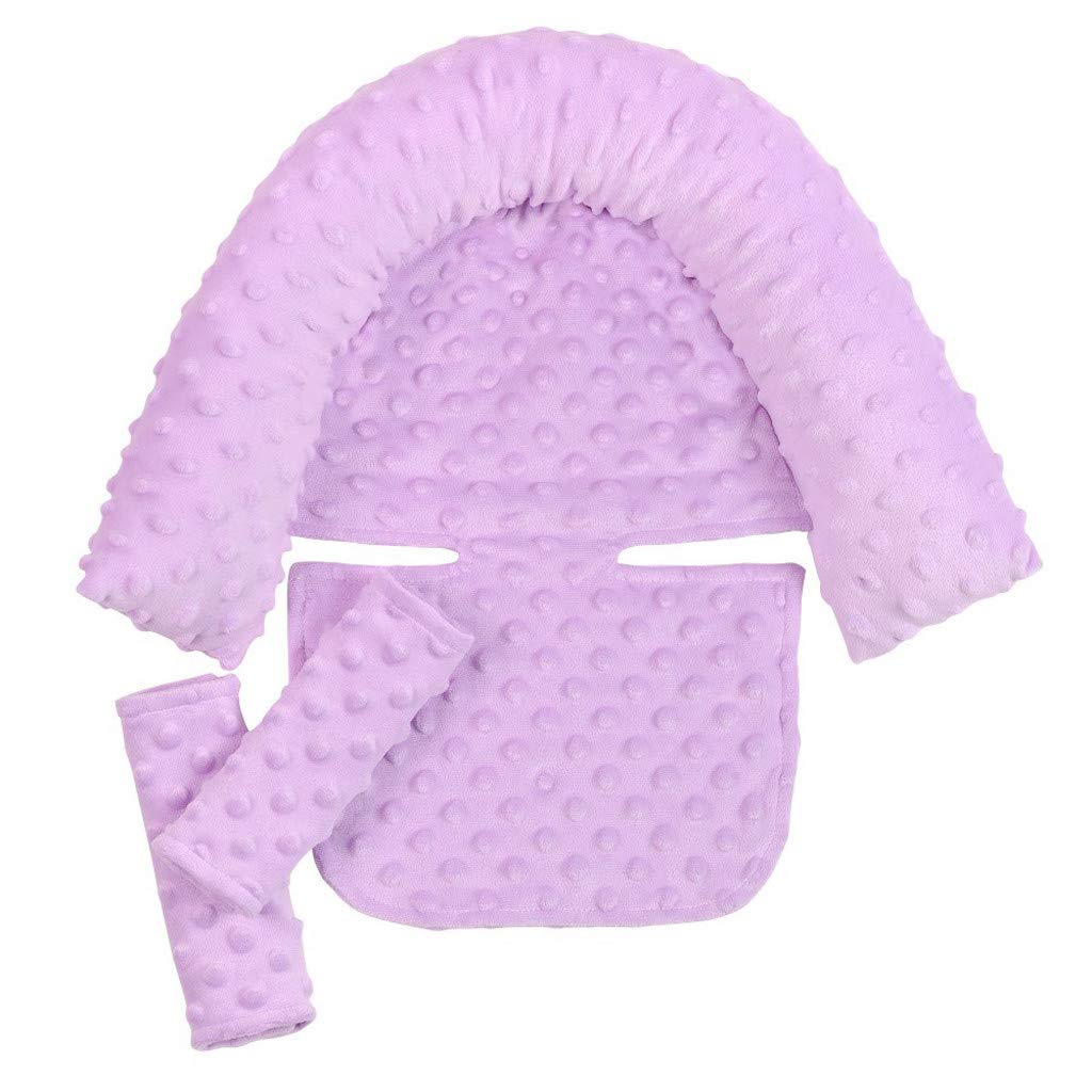 Baby Head Support,Newbron Infant Soft Neck Body Support Pillow for Car Seat,Stroller (Purple)