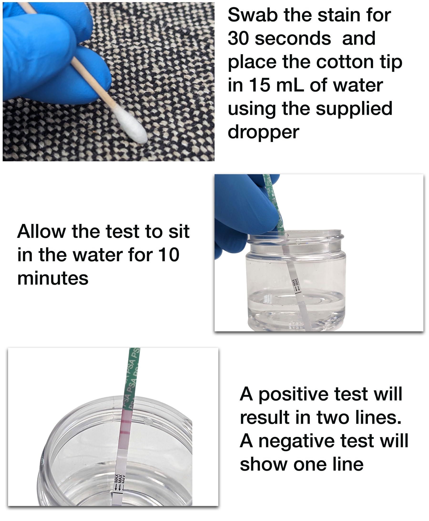 Semen Detection Test - P30 Antigen - Perform Five Tests - Used in Forensic Science Labs - Includes Supplies and Directions