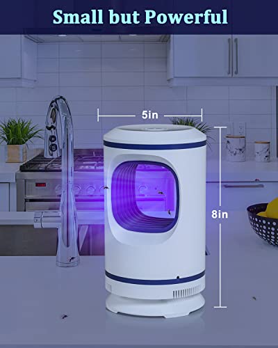 Bug Zapper Indoor, GILAYGROW Insect Trap, Fly Trap, Quiet Fruit Flies Mosquito Killer Trap, Mosquito Lamp, Electric Mosquito Zapper for Bedroom, Living Room, Office, Kitchen (White)