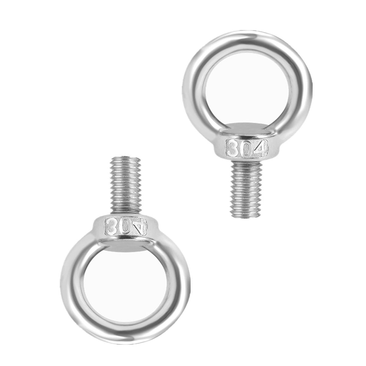 SamIdea(TM) 5-Pack M8 Stainless Steel Shoulder Lifting Eye Bolt Ring with Male Thread
