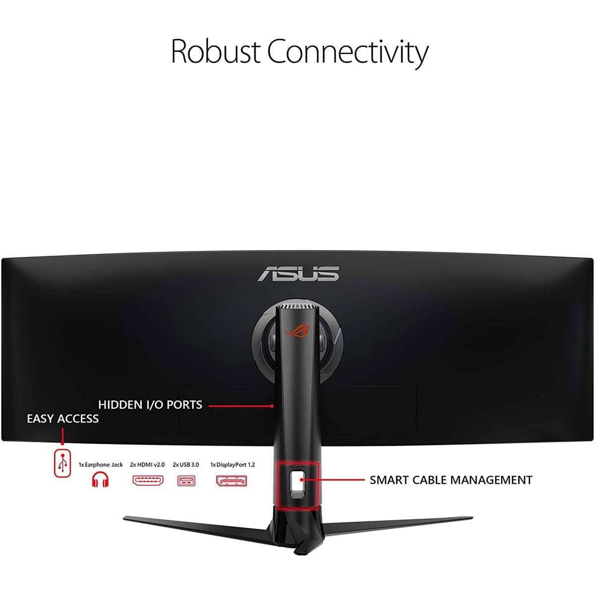 Asus ROG Strix XG49VQ 49” Curved Gaming FreeSync Monitor 144Hz Dual Full HD HDR Eye Care with DP HDMI Black