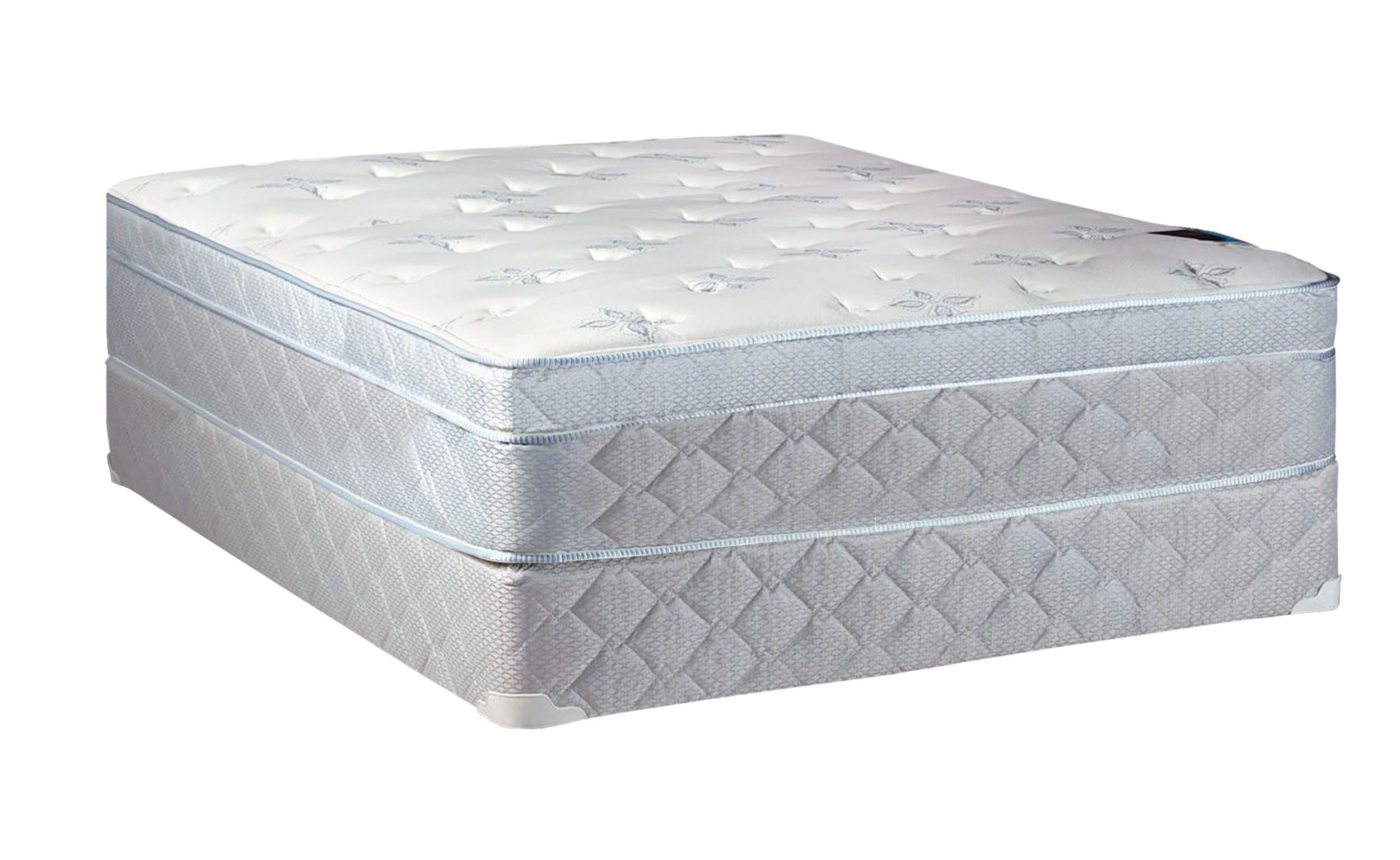 Continental Sleep 10-Inch Plush Foam Encased Hybrid Eurotop Innerspring Mattress and 8" Wood Boxspring/Foundation Set, Full XL