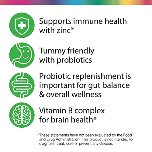 Rainbow Light Multivitamin for Kids, Vitamin C, Zinc, & B Complex, Support for Growing Minds & Bodies, Gluten Free, Vegetarian, Fruit Punch, 90 Tablets