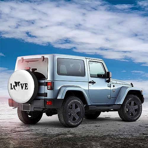 Border Collie Love,Funny Tire Cover Universal Fit Spare Tire Protector for Truck, SUV, Trailer, Camper, Rv