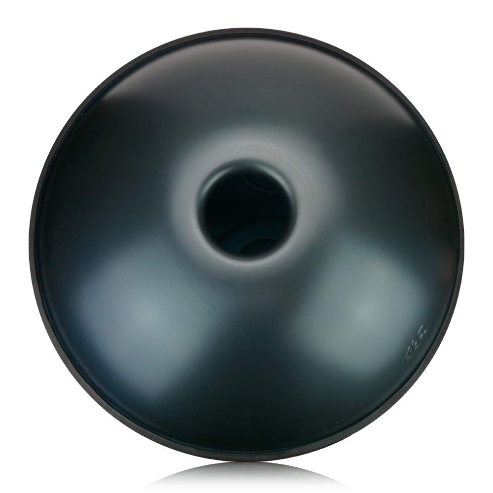 Hand Pan in D Minor 11 Notes Steel Hand Drum,440HZ (22.8" (58cm), Blue 11 Notes-D3 A3 B3b C4 D4 E4 F4 G4 A4 C5 D5) with Soft Hand Pan Bag, Gift Idea