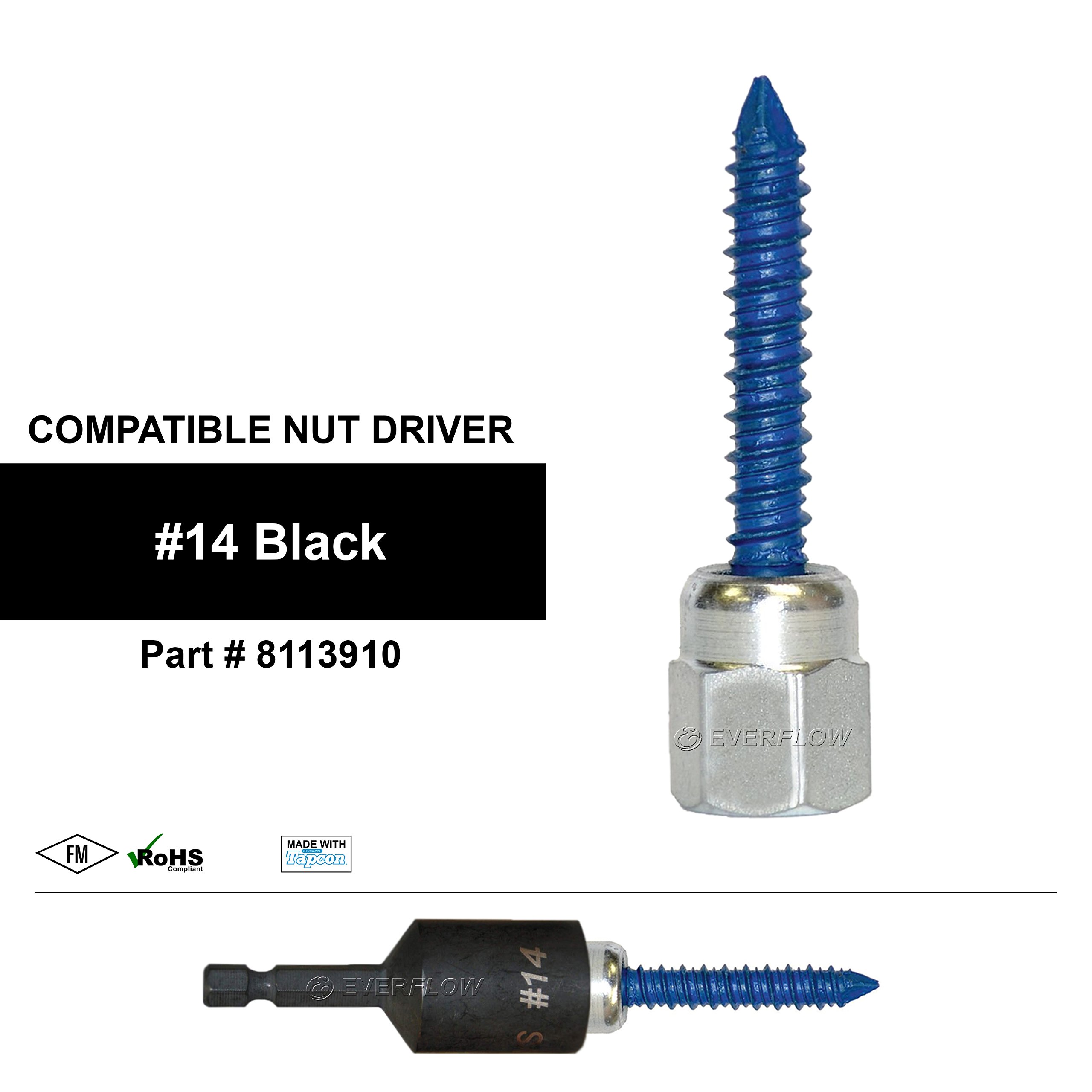 Sammys 8059957-25 Vertical Anchor Super 3/8 in. Threaded Rod Fitting, 5/16 x 1 3/4 in. Screw, Silver and Blue, 25 Piece