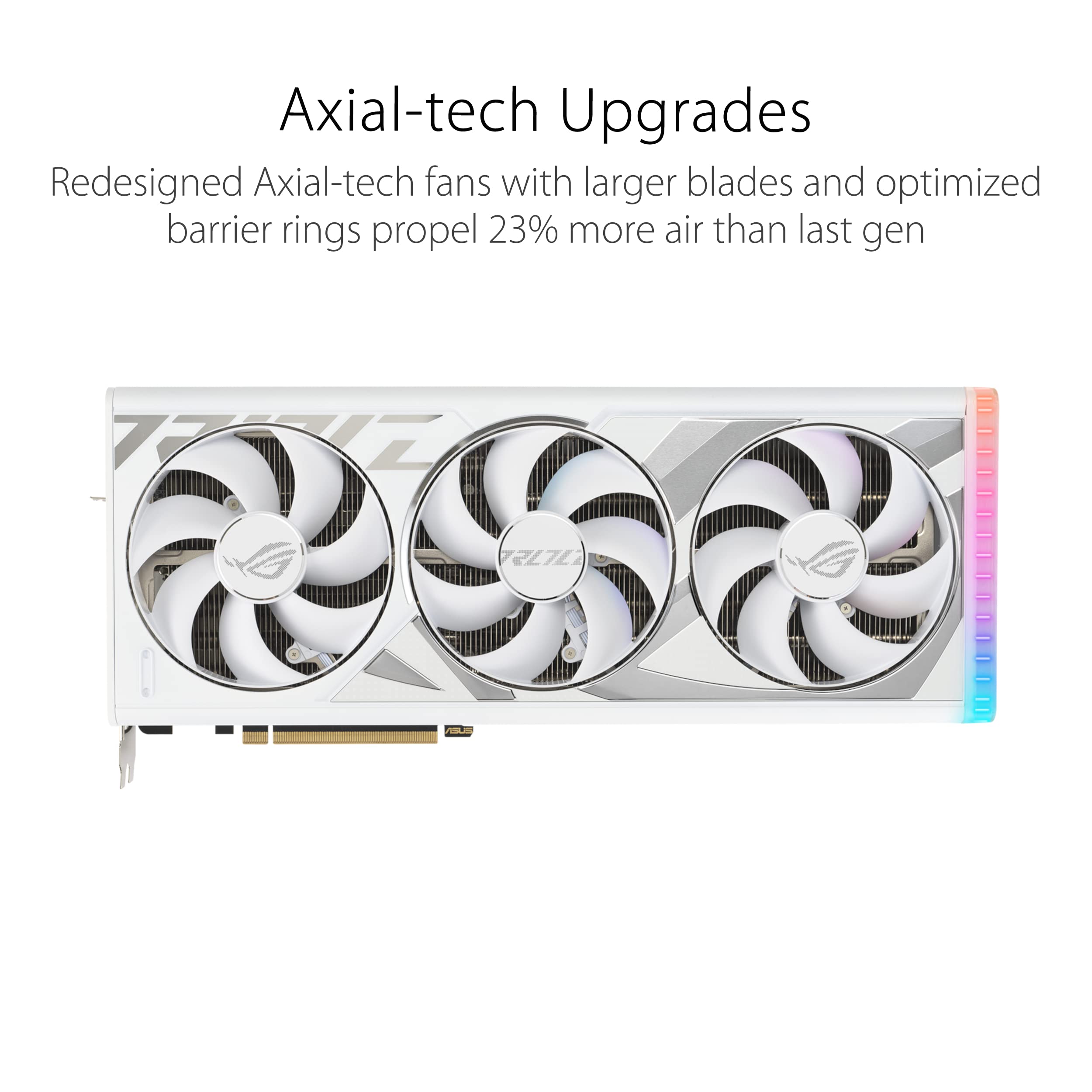 ASUS ROG Strix GeForce RTX 4080 OC Edition Gaming Graphics Card White (PCIe 4.0, 16GB GDDR6X, HDMI 2.1a, DisplayPort 1.4a, DLSS3 Support, Supports 4K)